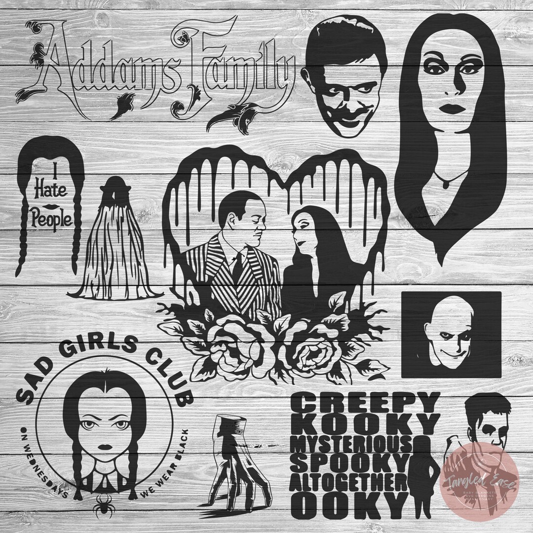 Addams Family SVG Bad Girls Cub svg Wednesday Addams svg Mortia Svg ...