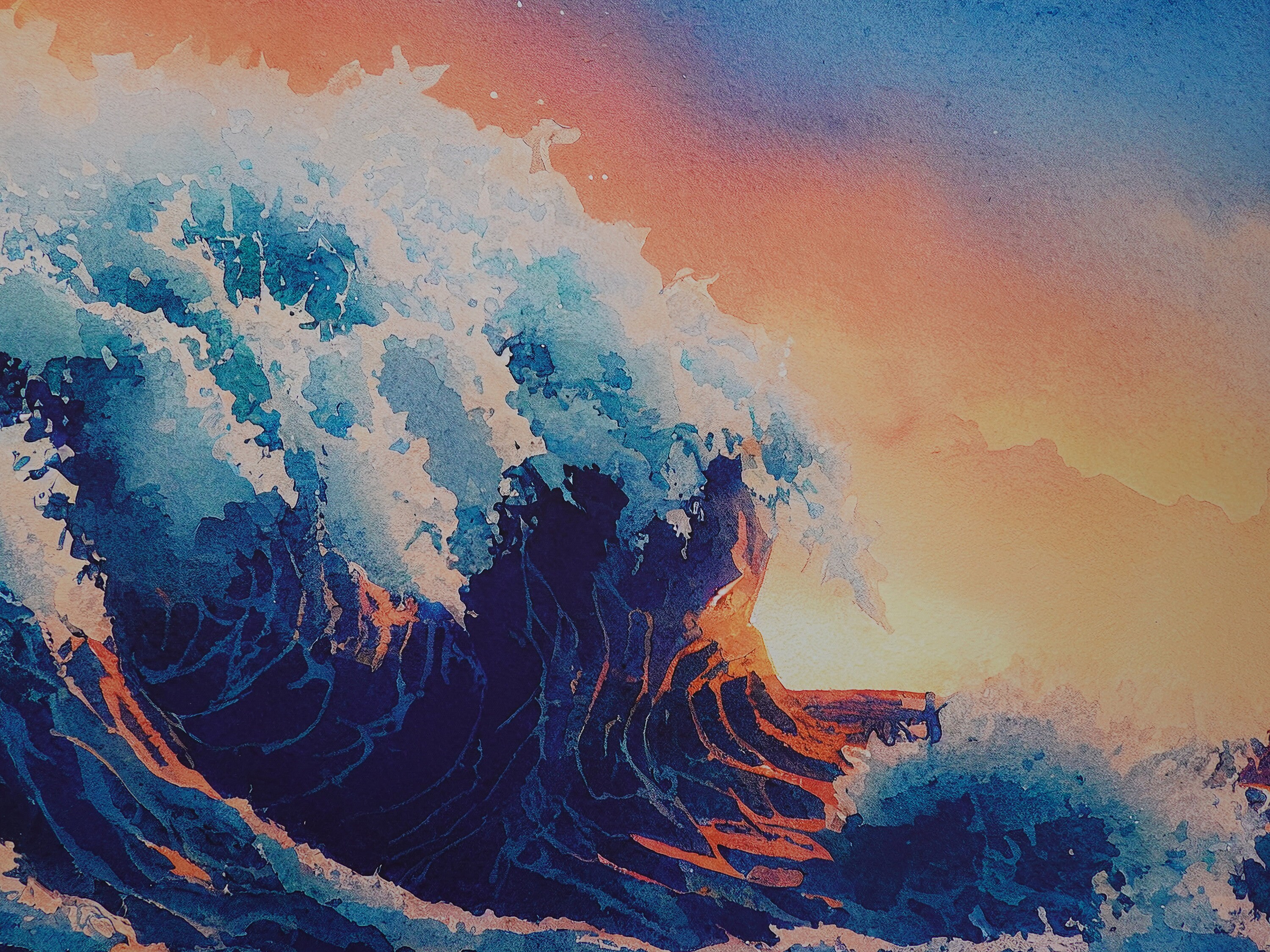 Great Wave DS0164 Seascape Large Digital Giclée Print on - Etsy