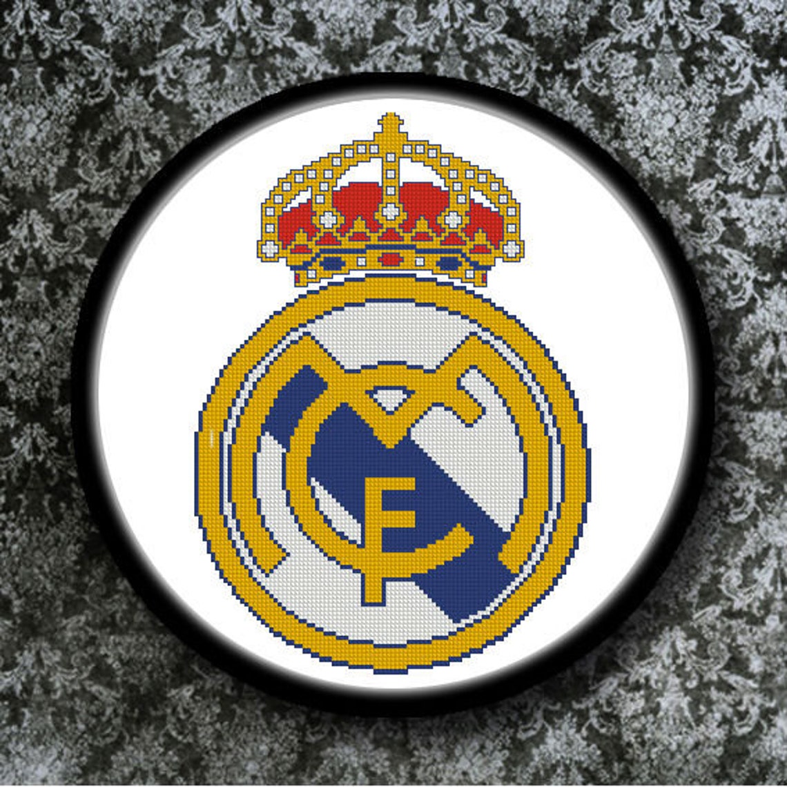 PDF Gráfico Punto de Cruz, Escudo Fútbol Real Madrid Punto de Cruz ...