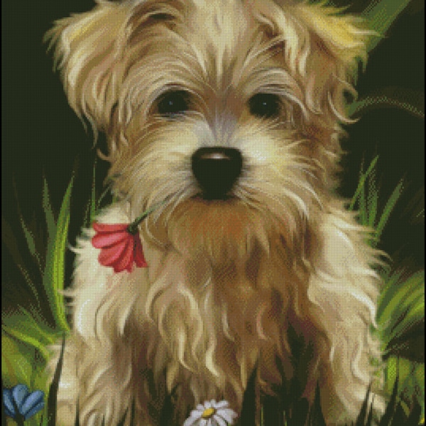 Punto de cruz perro - Etsy España