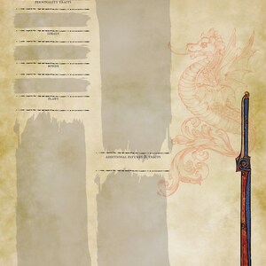 Illuminated Character Sheet - Etsy