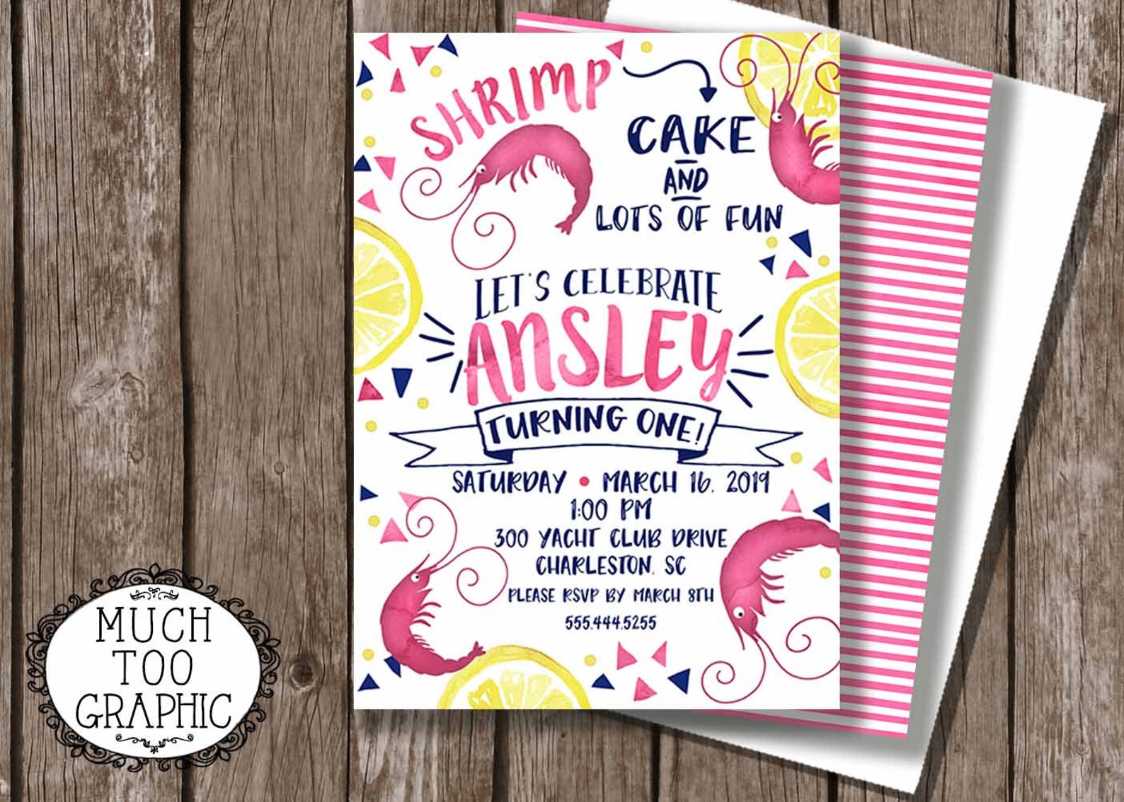 SHRIMP BOIL First Birthday - Little Shrimp Birthday Invitation ...