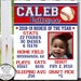 1st Birthday Baseball Trading Cards - Baseball Milestone Sign Little ...