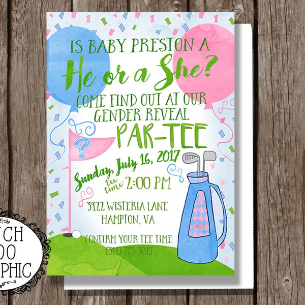 Gender Reveal Party Golf Themed - Etsy