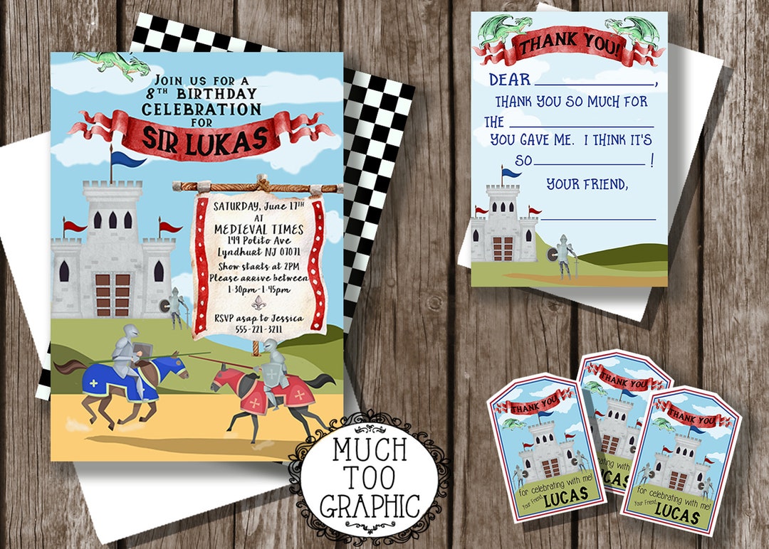 Medieval Knights - Medieval Times - Knights & Dragons Birthday ...