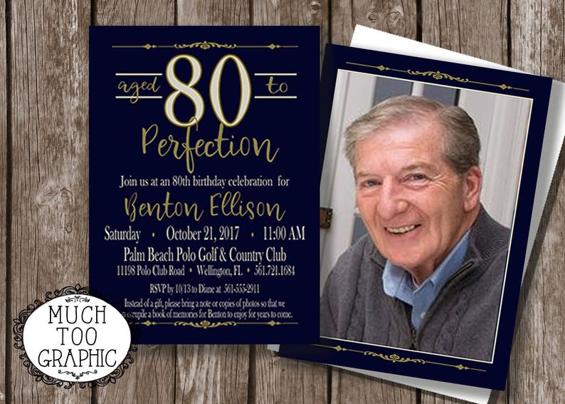 Aged To Perfection 80th Birthday Invitation 90th 100th Etsy