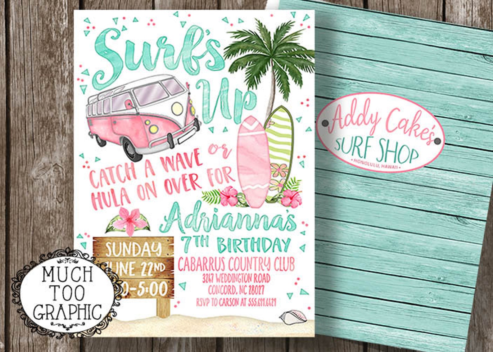 Surfing Birthday Invitation Surf's up Invitation - Etsy