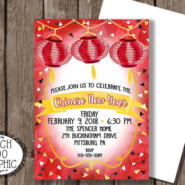 Chinese Invitation - Etsy