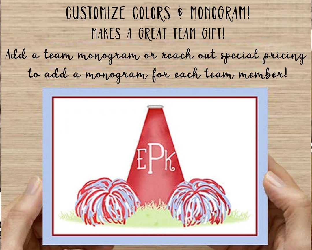 Cheerleader Note Cards Team Gifts - Coach Gift Thank You Notes Party ...