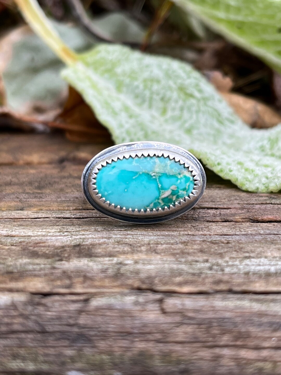 Turquoise Ring/side Set Stone/turquoise Jewelry/artisan Made Jewelry ...