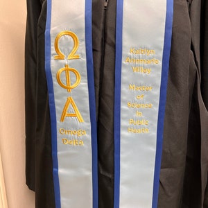 Omega Phi Alpha Graduation Stoles - Etsy