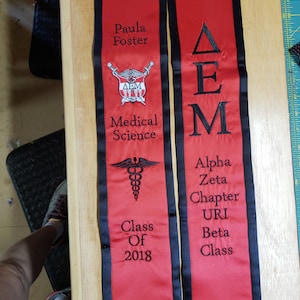 Delta Epsilon Mu Graduation Stoles - Etsy