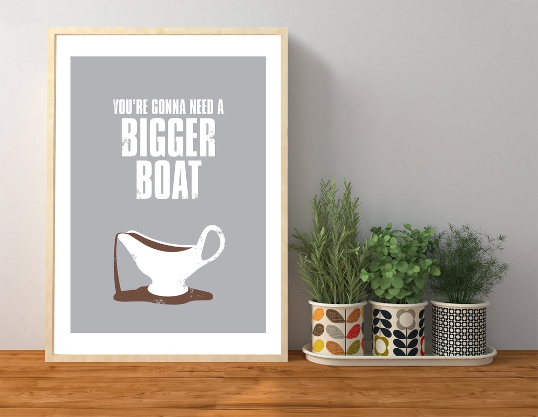 Bigger Boat Typographic Print Inspired by Jaws Film - Etsy