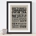 Yorkshire Cup of Tea Typographic Print - Etsy UK