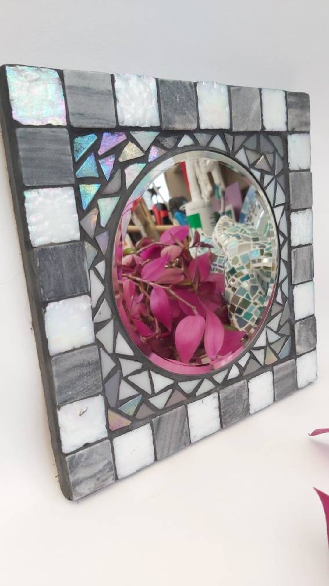 20cm Mosaic Mirror DIY Craft Kit Decorative Wall Hanging - Etsy