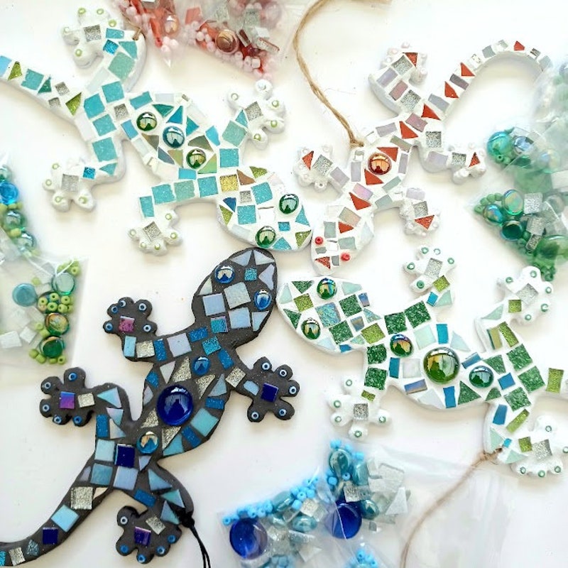 Mosaic Gecko - Etsy UK