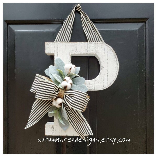 Monogram Door Hanger - Etsy