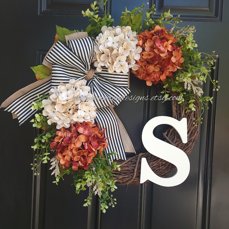 Fall Monogram Wreath - Etsy