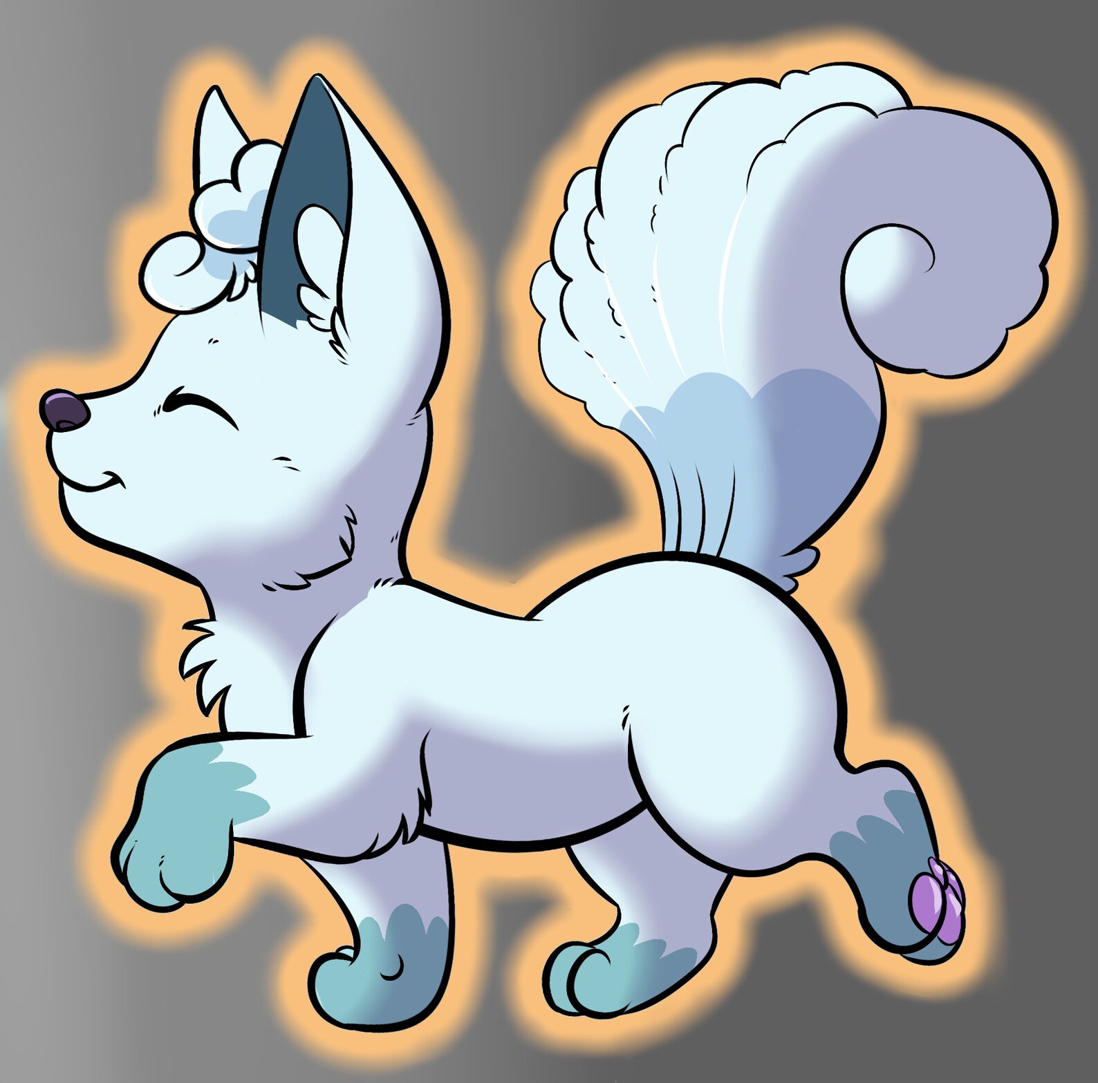 Ice Fox 3 Vinyl Sticker | Etsy