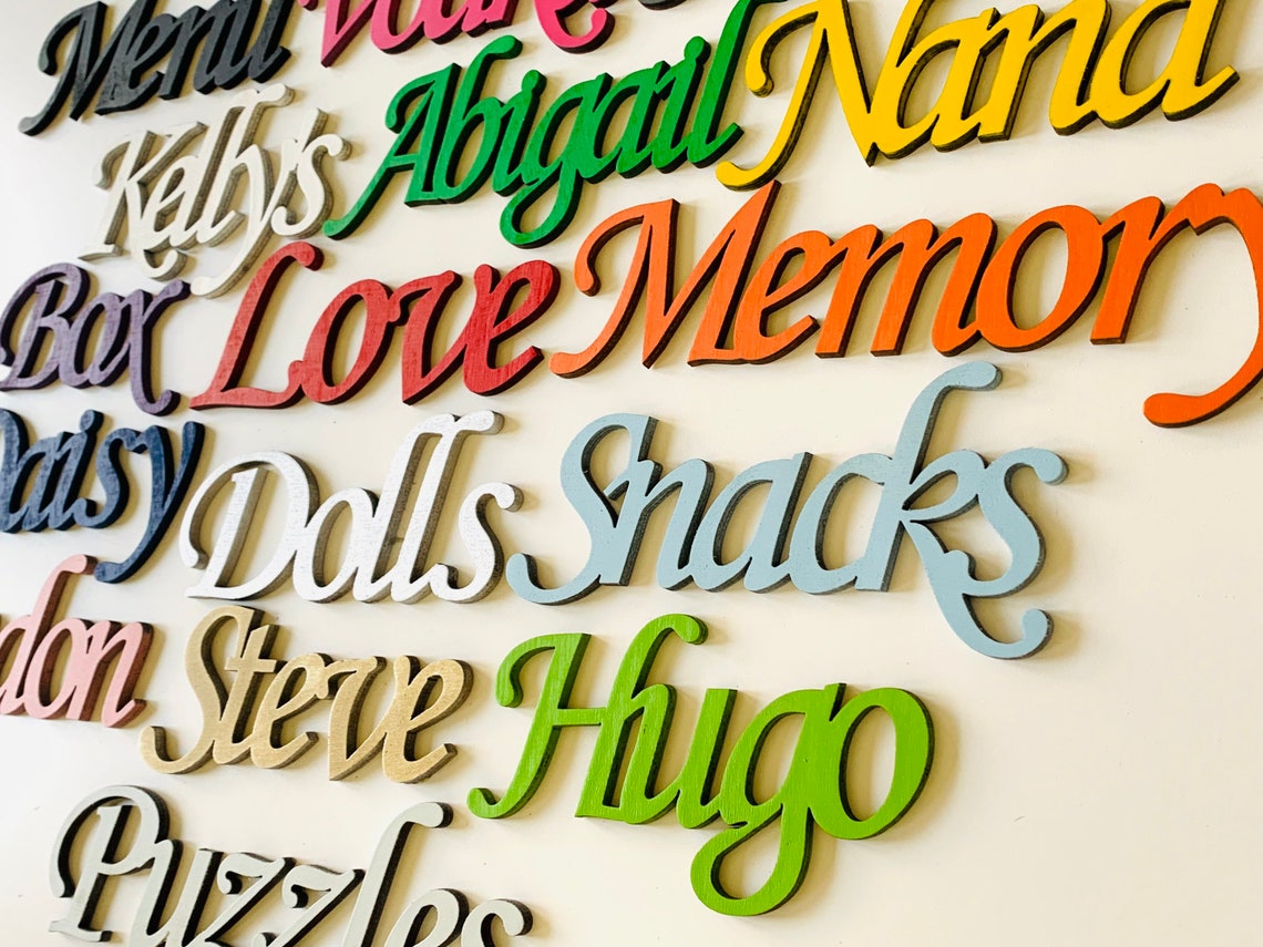 Toy Box Wooden Letters and Names Wall Art Personalised Names - Etsy