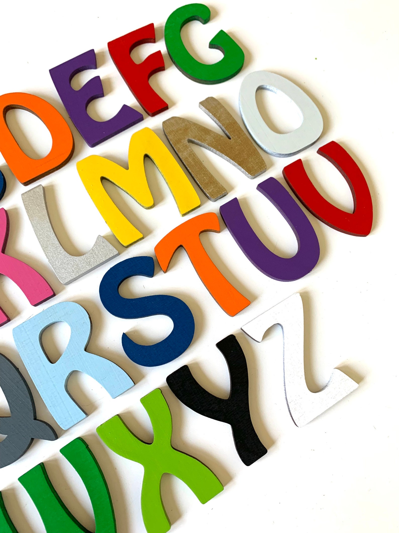 Standard Wooden Letters Painted for Free Wooden Names Wall - Etsy