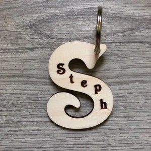 Personalised Wooden Names Keyring Laser Cut Only 3.50 per - Etsy