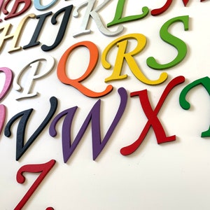 Personalised Wooden Letters Script Font Wall Art Single - Etsy
