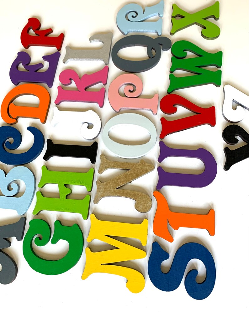 Personalised Wooden Letters Victorian Font Wall Art Single - Etsy