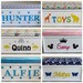 Wooden Toy Box, Personalised, Choice of Fabrics, Fonts and Colours. No ...