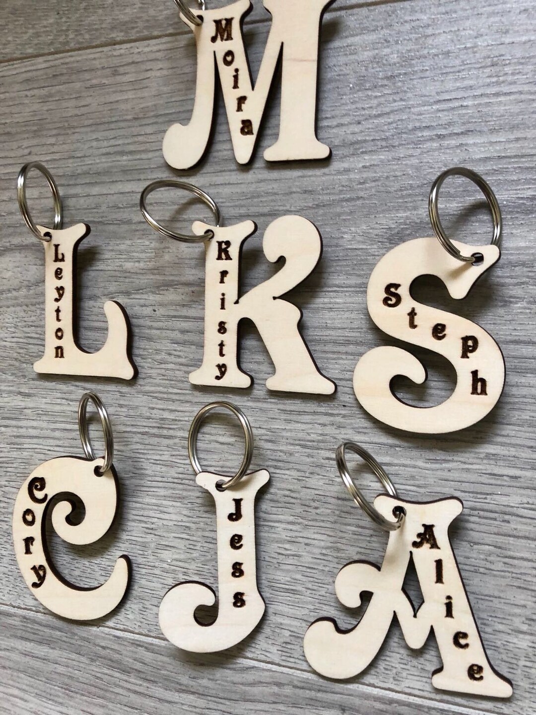 Personalised Wooden Keyring, Wooden Name Gift. Personalised Wooden Name ...