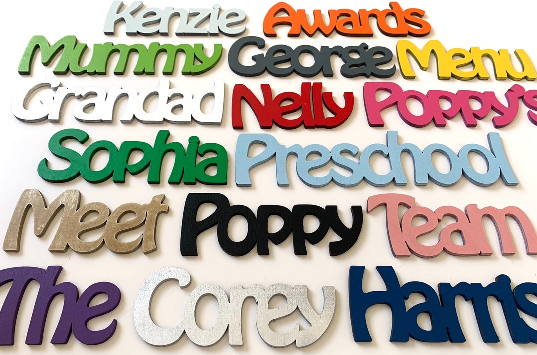 BOLD Wooden Letters, Personalised Wooden Names, Made to Order, per ...