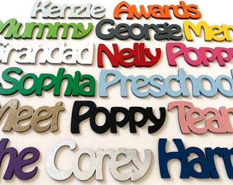 Impact Font Bold Unpainted Wooden Letters MDF Laser Cut Full Alphabet ...