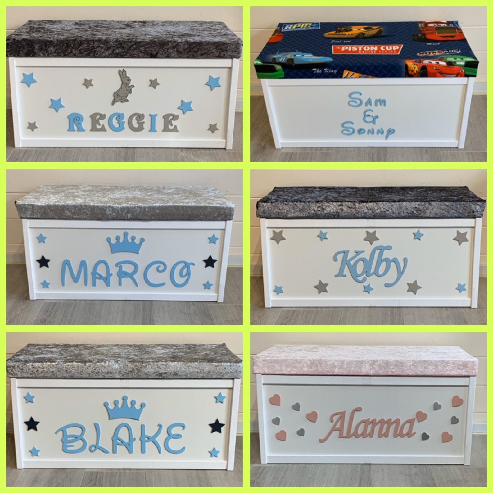 Personalised Toy Box, Custom, Bespoke, Wooden, Toy Box, Large, Toybox ...