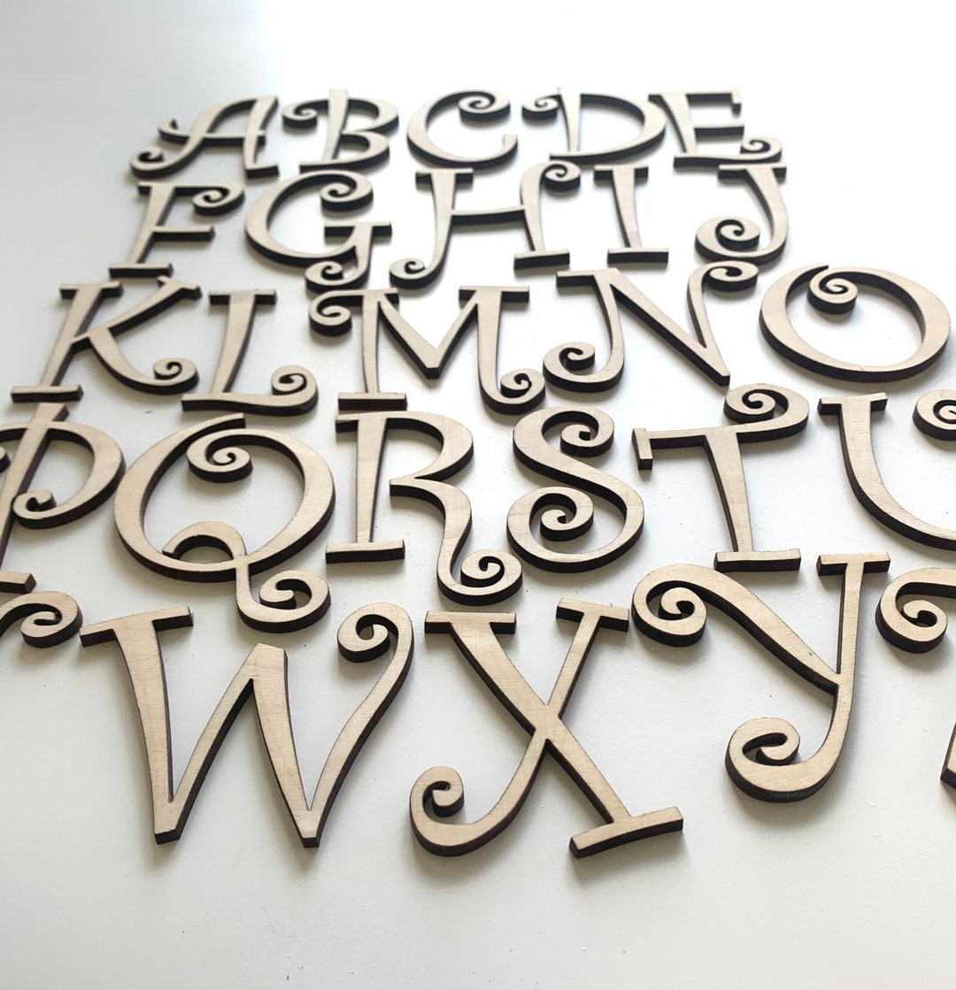 Curlz Wooden Letters, Wooden Names, Wall Art, Decor, Personlaised ...