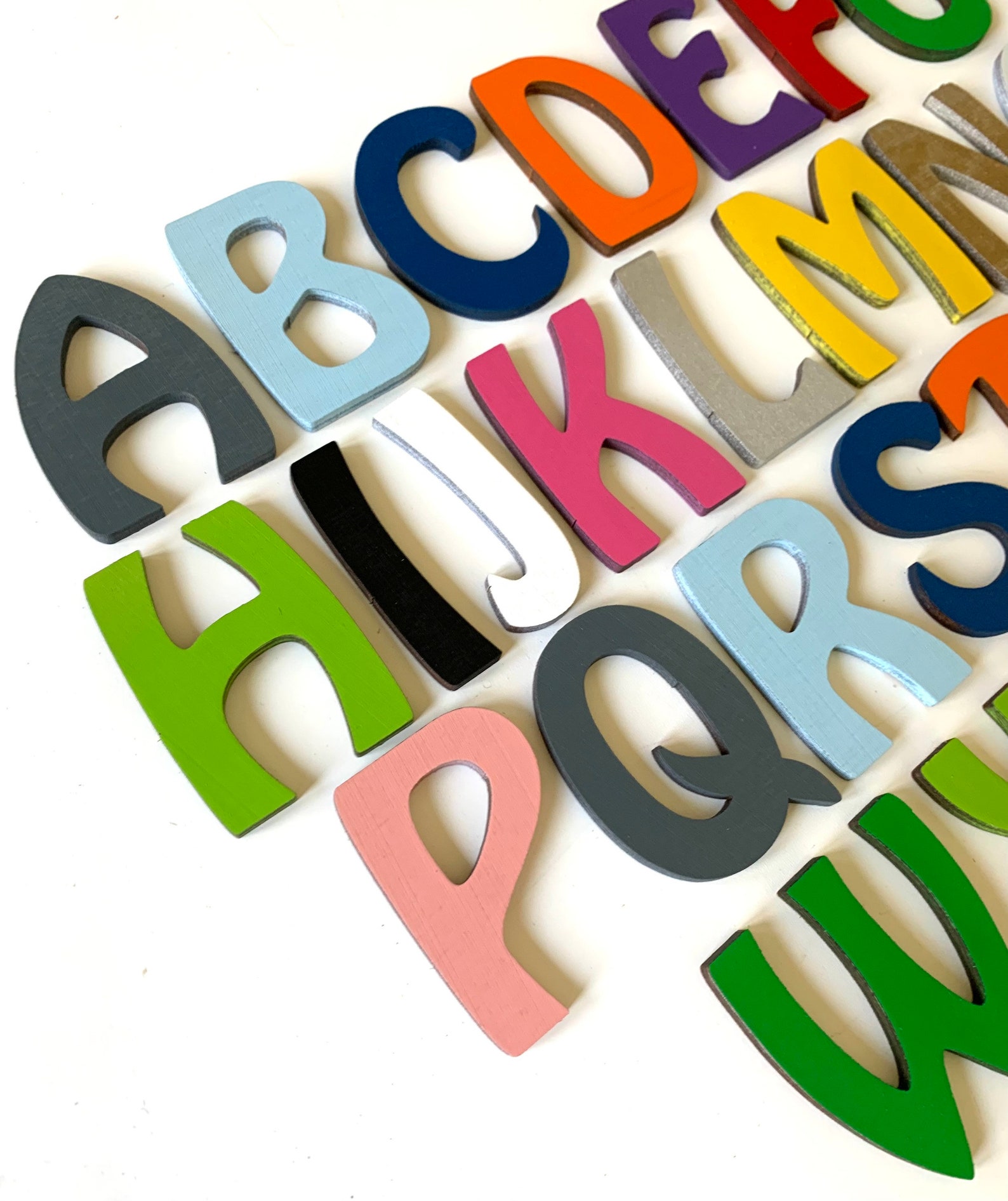 Standard Wooden Letters Painted for Free Wooden Names Wall - Etsy