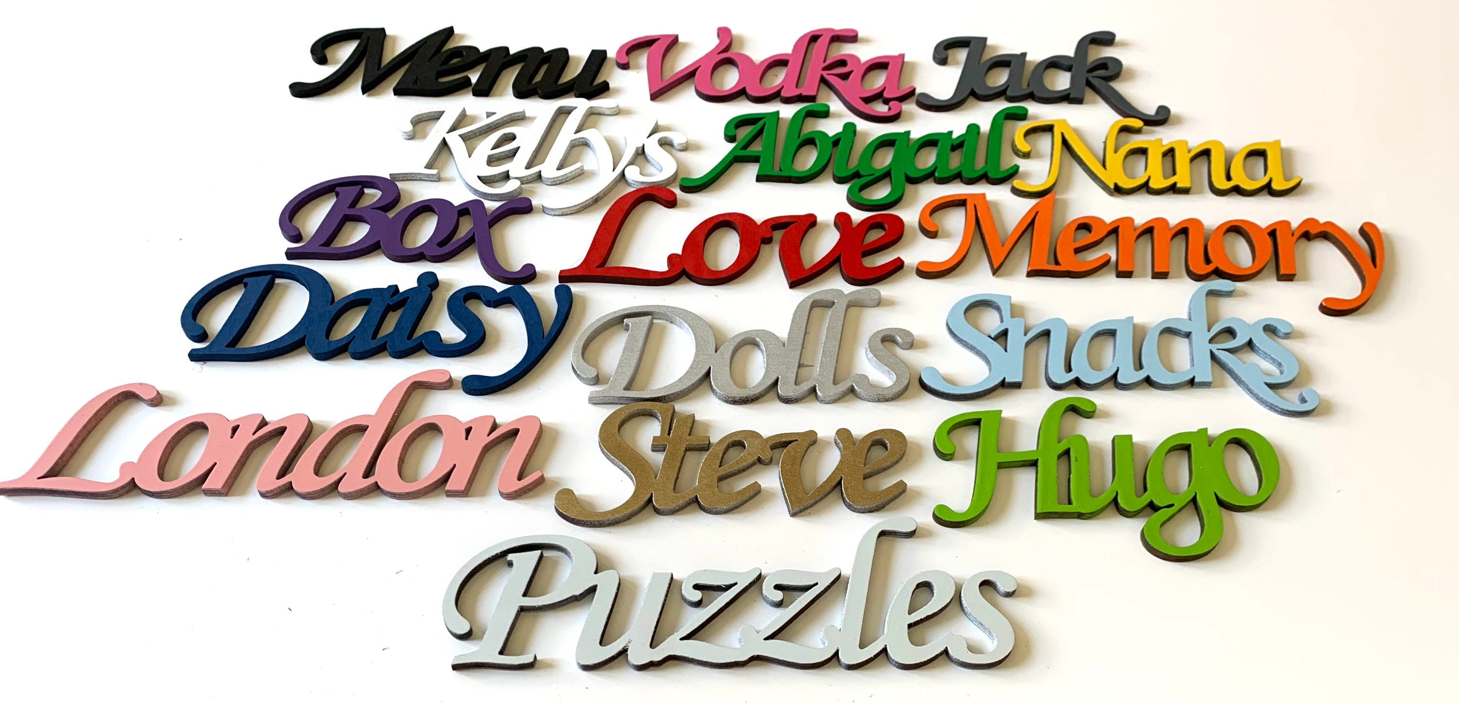 Toy Box Wooden Letters and Names Wall Art Personalised Names - Etsy