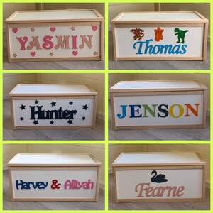 Toy Box Personalised Wooden Large Custom Bespoke White Nursery - Etsy