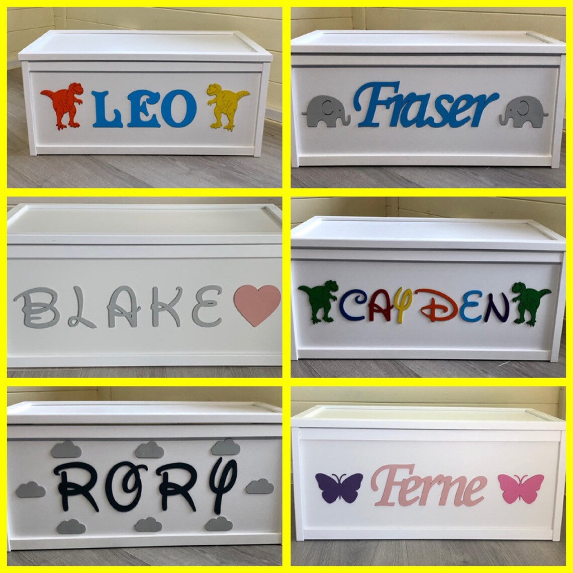 Kids Toy Box Wooden Tidy Benches Storage Unit White Chest | Etsy