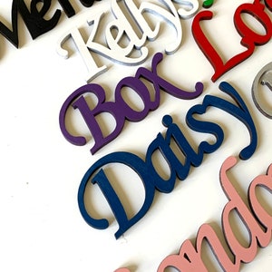 Personalised Wooden Names, Script Font, Laser Cut, per Letter ...