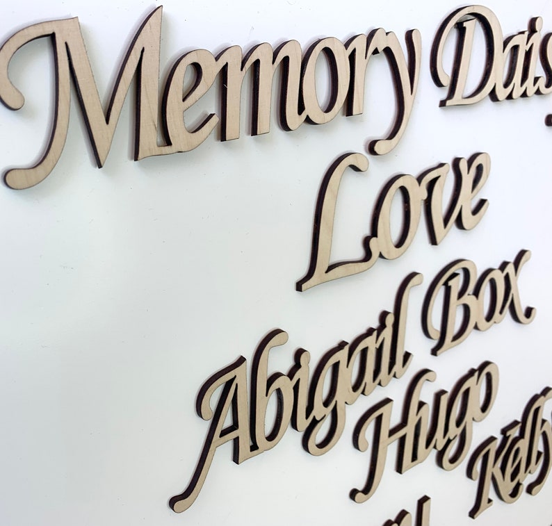 Script Font Personalised Wooden Names Door Plaqueslaser - Etsy