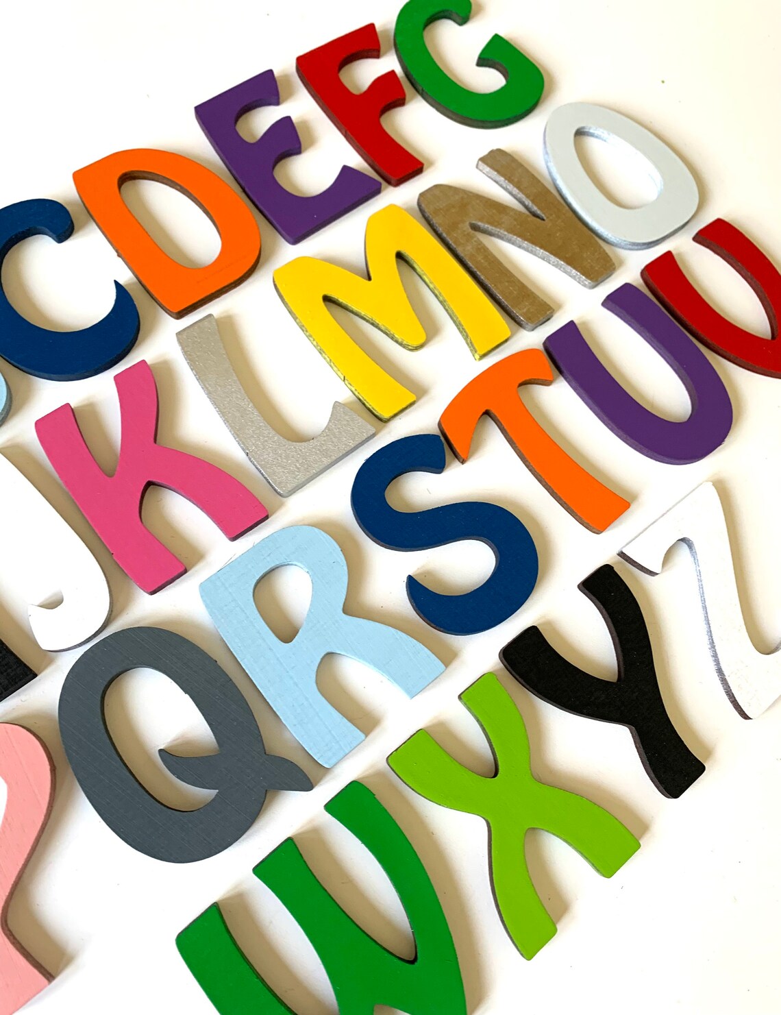 Standard Wooden Letters Painted for Free Wooden Names Wall - Etsy