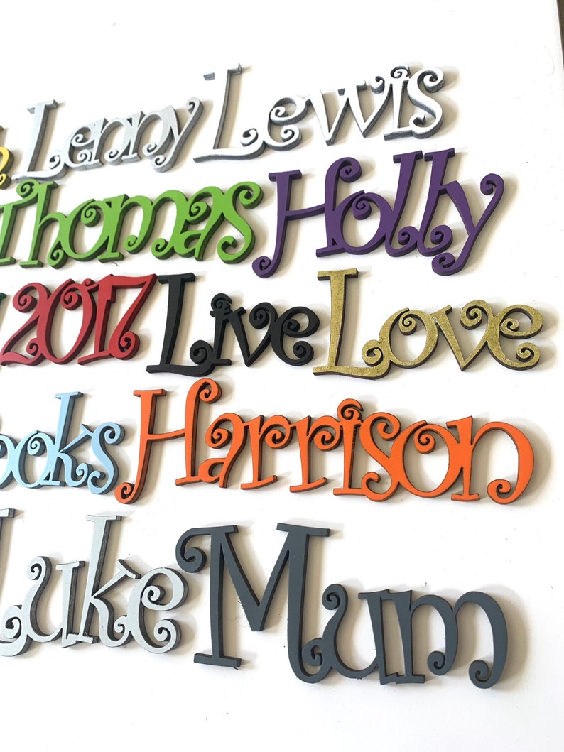 CURLZ Wooden Letters Personalised Disney Names Made to - Etsy