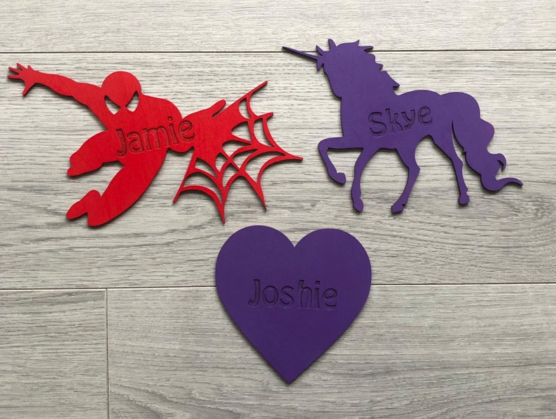 Personalised Wooden Shape Plaques Door and Wall Plaques Wall | Etsy