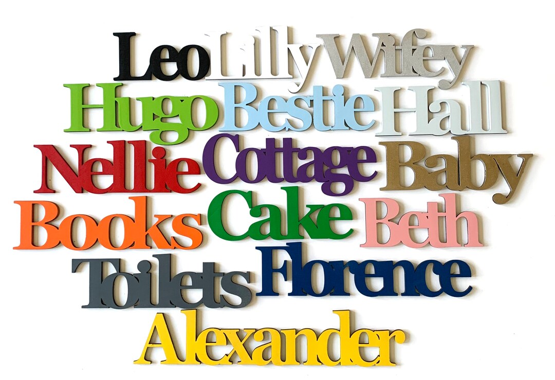 Toy Box Wooden Letters and Names, Wall Art, Personalised Names Door ...