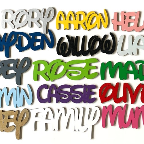 Personalised Wooden Names Disney Font Laser Cut per Letter - Etsy