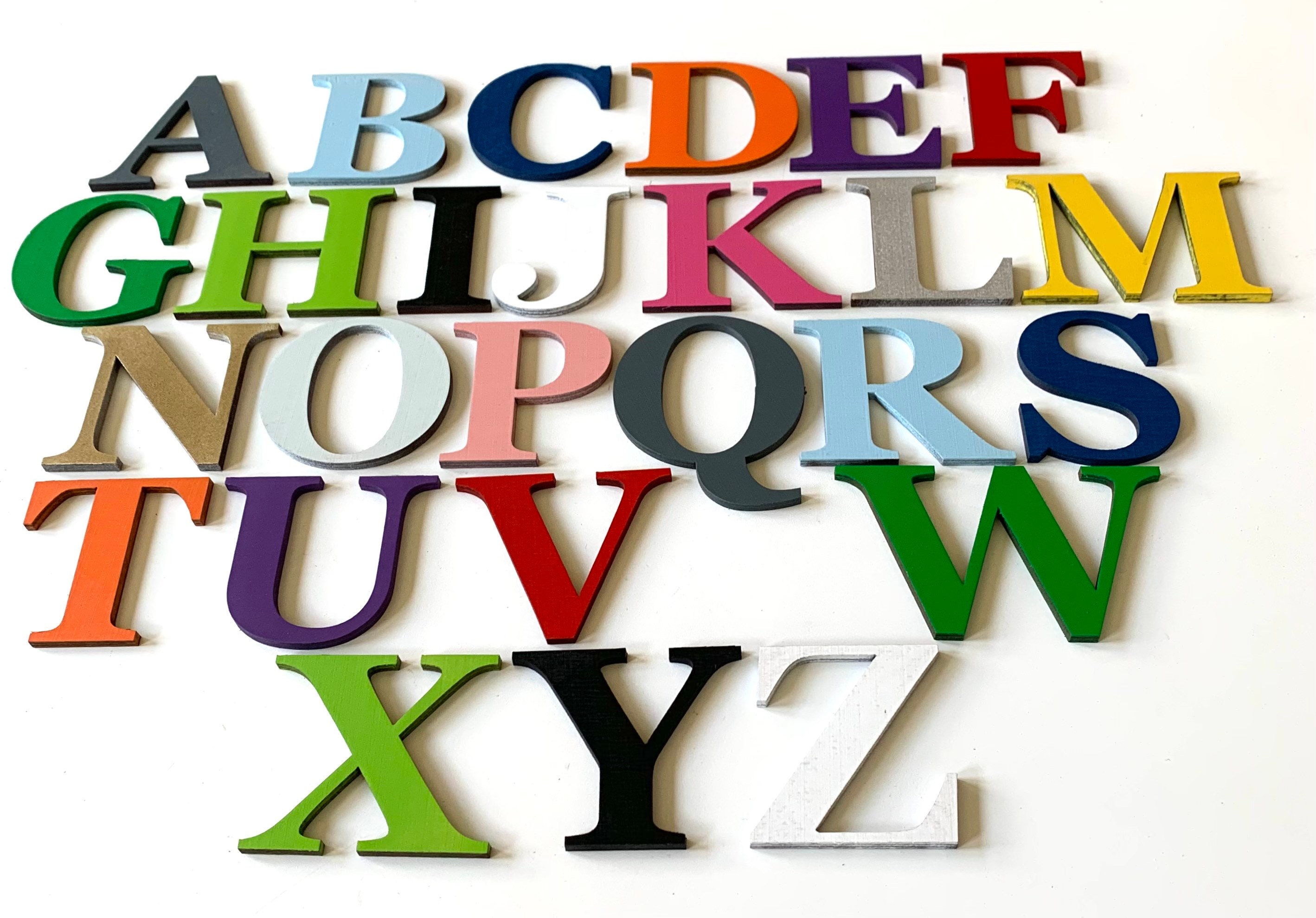 Georgian Wooden Letters Painted for Free Wooden Names Wall - Etsy