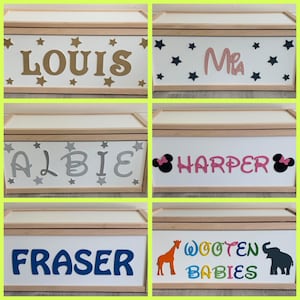 Toy Box Personalised Wooden Large Custom Bespoke White Nursery - Etsy