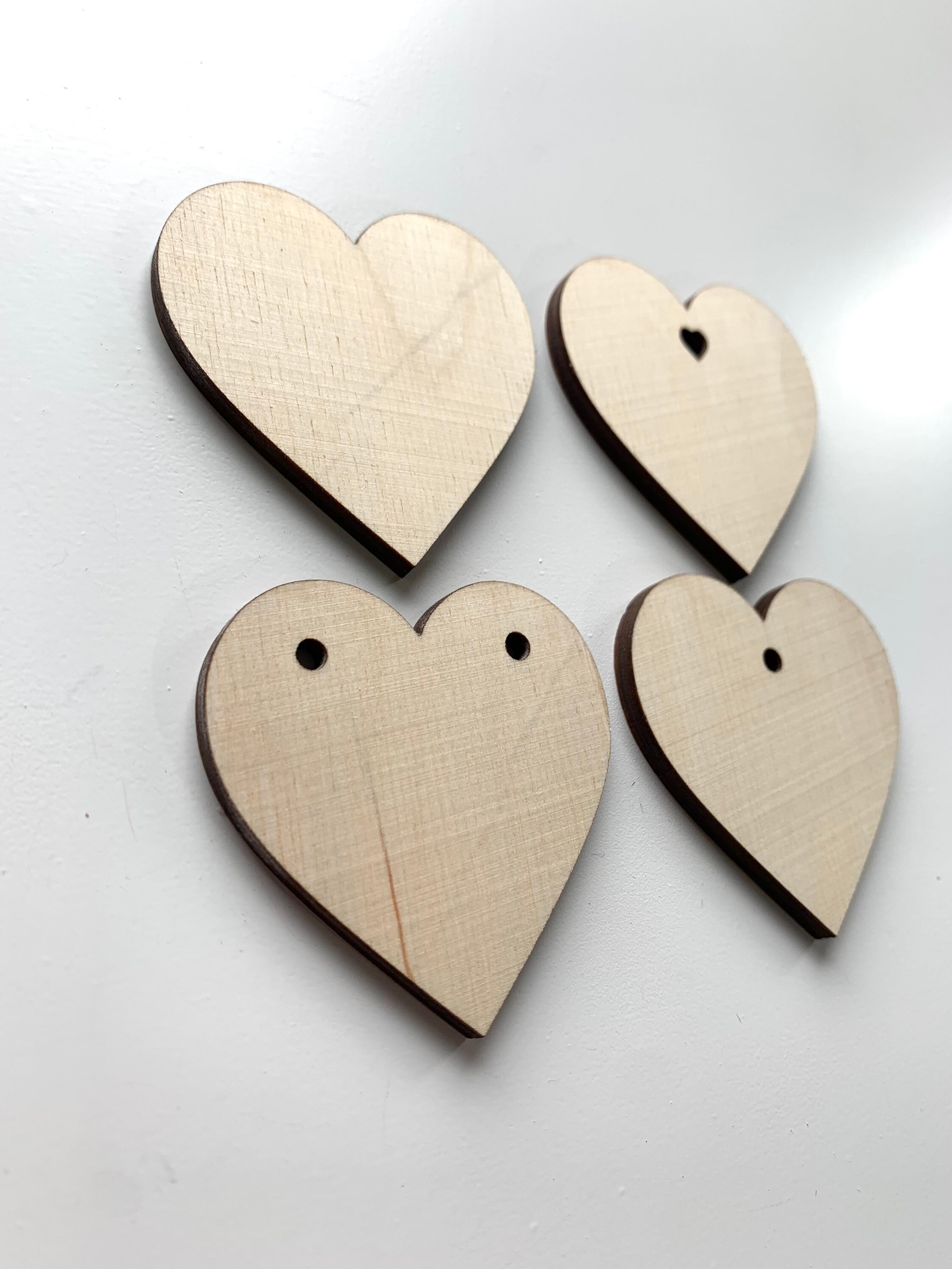 5cm Wooden LOVE HEARTS Craft Hanging Shape Gift Tag Wedding - Etsy