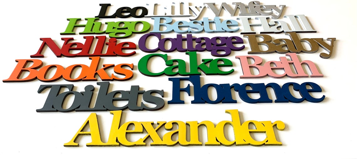 Personalised Wooden Name Plaques Words/letters Wall/door - Etsy