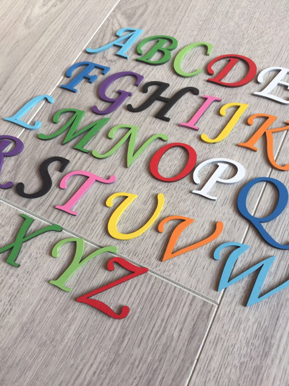 Personalised Wooden Letters Script Font Wall Art Single | Etsy